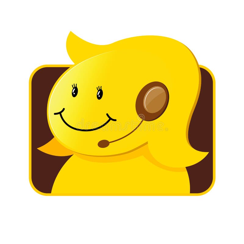 Customer Service Icon Female Stock Vector - Illustration of client ...