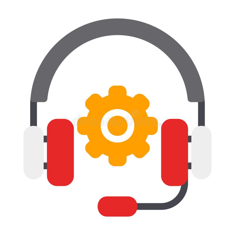 Customer Service Icon in Flat Style for Any Projects Stock Vector ...