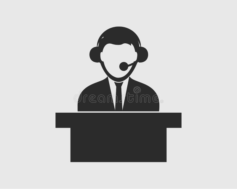 Customer service icon . stock vector. Illustration of desk - 136560839