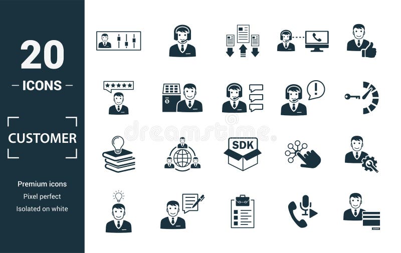 Touchpoint Icon Set. Premium Symbol in Different Styles from Customer ...