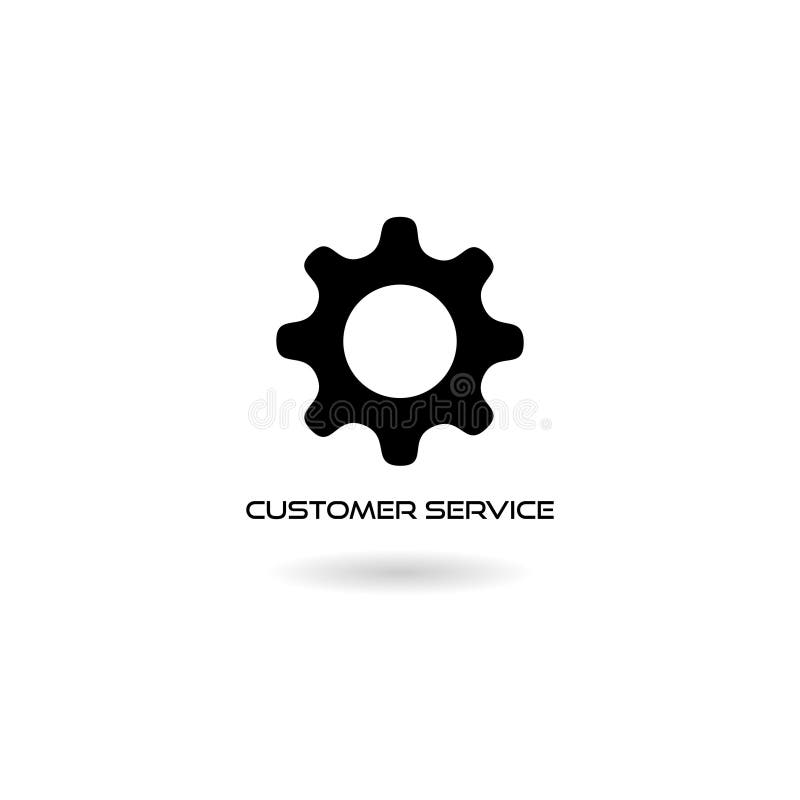 Customer Service Icon with Shadow Stock Vector - Illustration of ...