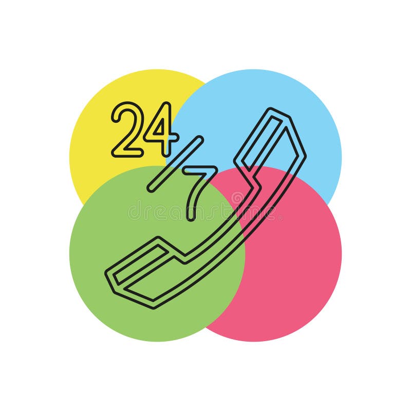 24 7 Customer Service Icon - Customer Support Stock Illustration ...