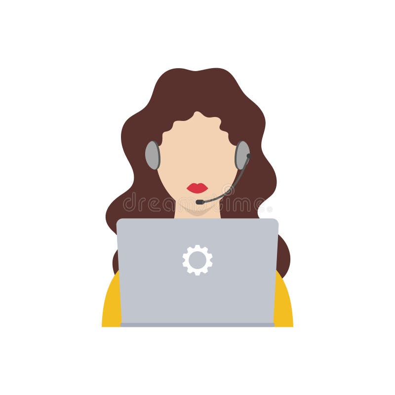 Customer Service Icon. Technical Support Flat Icon Stock Vector ...