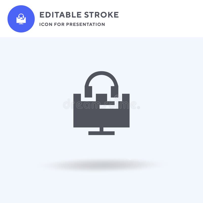 Customer Service Icon Vector, Filled Flat Sign, Solid Pictogram ...