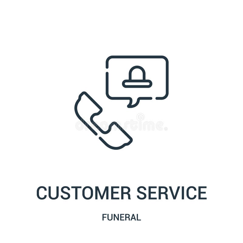 Customer Service Icon Vector from Funeral Collection. Thin Line ...