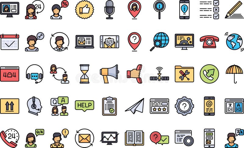 Customer Service Icons High-Quality Vector Icons Collection with ...