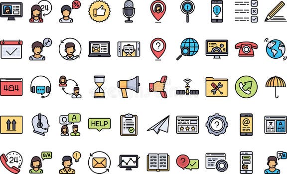 Customer Service Icons High-Quality Vector Icons Collection with ...