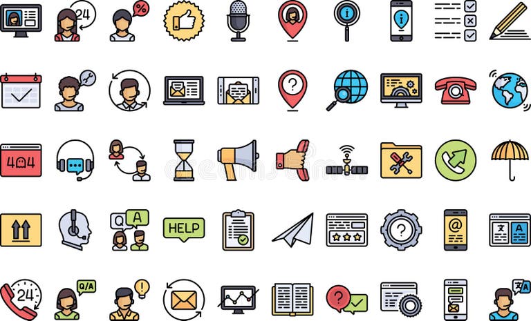 Customer Service Icons High-Quality Vector Icons Collection with ...