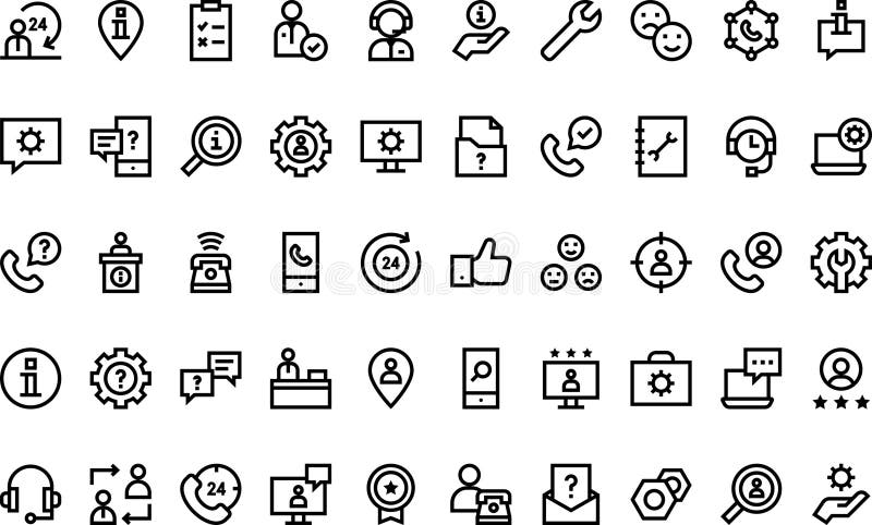Customer Service Icons High-Quality Vector Icons Collection with ...