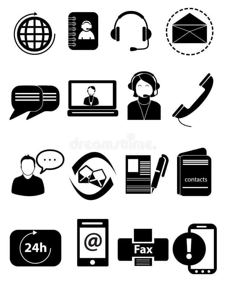 Customer Service Icons Set stock vector. Illustration of center - 44173135