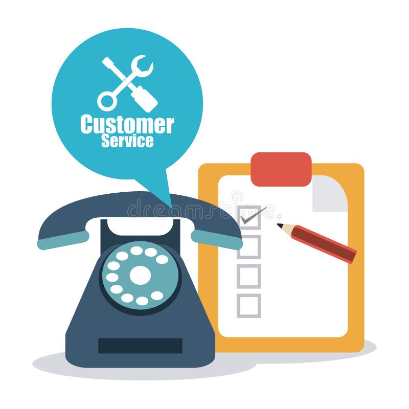 Customer Service Illustration Stock Vector - Illustration of executive ...