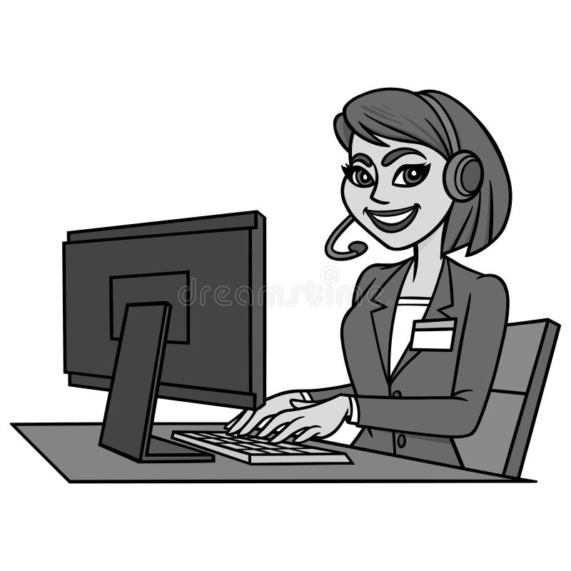 Cartoon Keyboard Operator Stock Illustrations – 86 Cartoon Keyboard ...