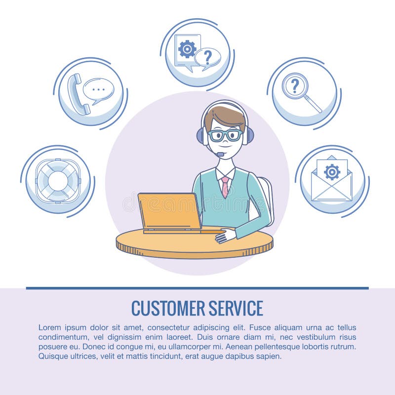 Customer Service Infographic Stock Vector - Illustration of secure ...