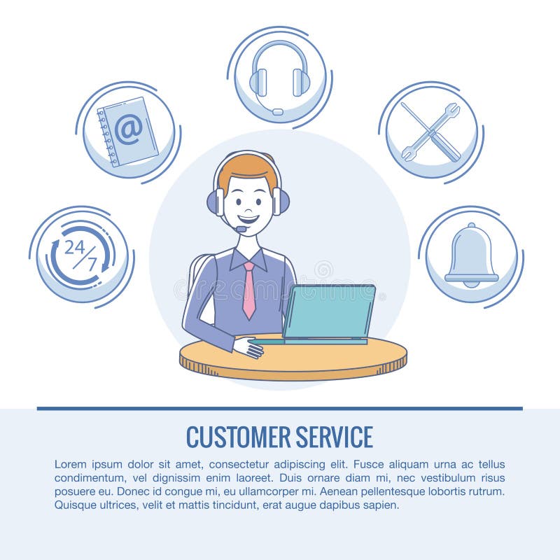 Customer Service Infographic Stock Vector - Illustration of info ...