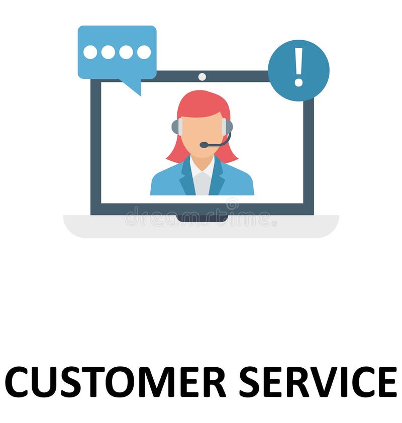 Customer Service Isolated Color Vector Illustration Icon Stock Vector ...