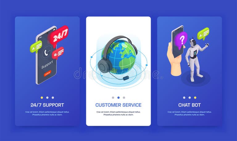 Customer Service Isometric Set Stock Illustrations – 3,477 Customer ...