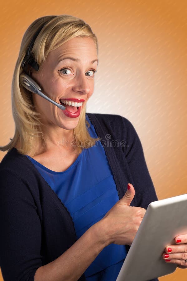 Customer Service Lady Approving Stock Image - Image of customer ...