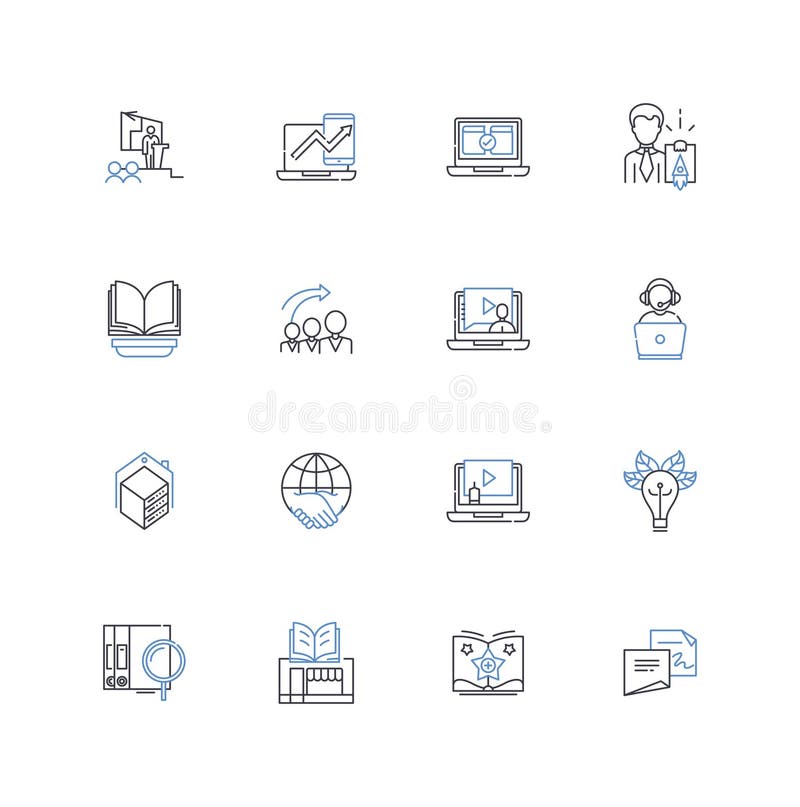 Customer Service Learning Line Icons Collection. Empathy, Training ...