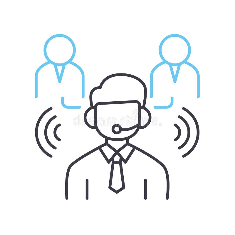 Customer Service Line Icon, Outline Symbol, Vector Illustration ... Customer Service Line Icon, Outline Symbol, Vector Illustration ...