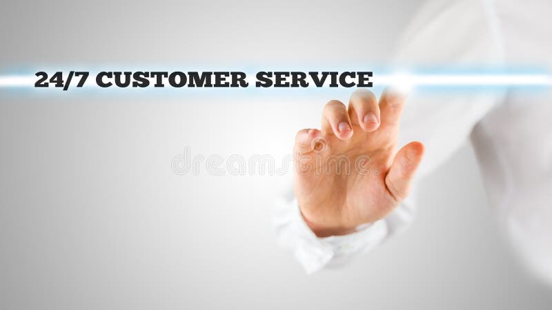24/7 customer service stock image. Image of pointing - 42171991