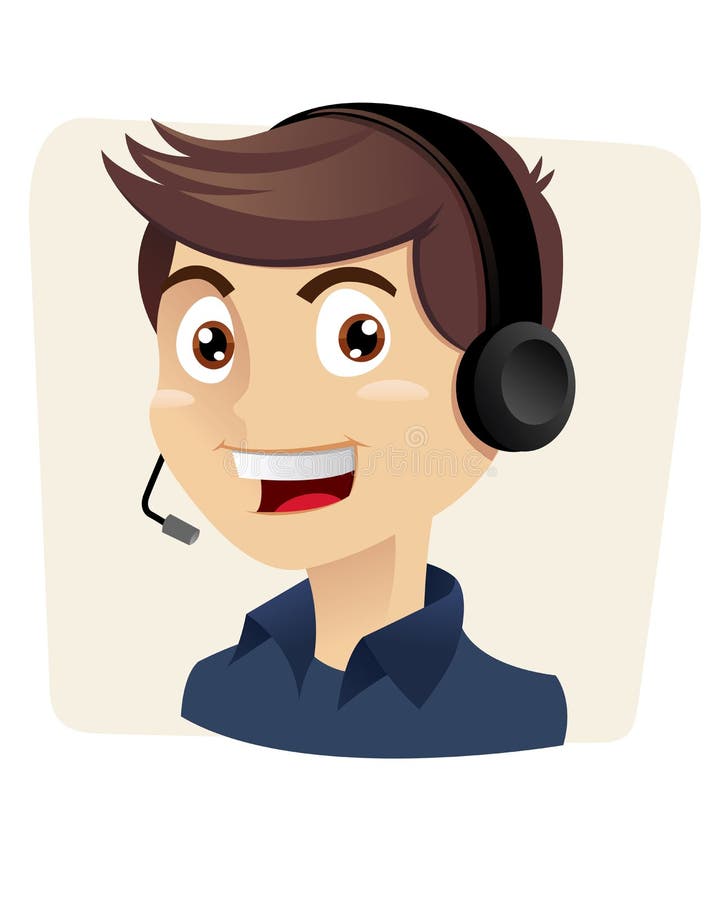 Customer service man stock vector. Illustration of connection - 36210696