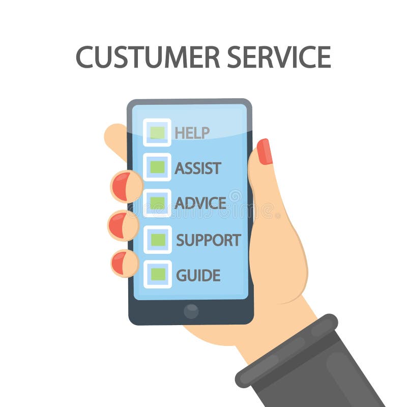 Customer service menu. stock vector. Illustration of assist - 104779666