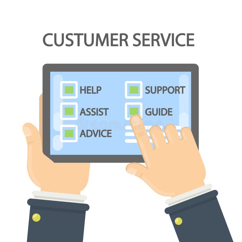 Customer service menu. stock vector. Illustration of customer - 103798904