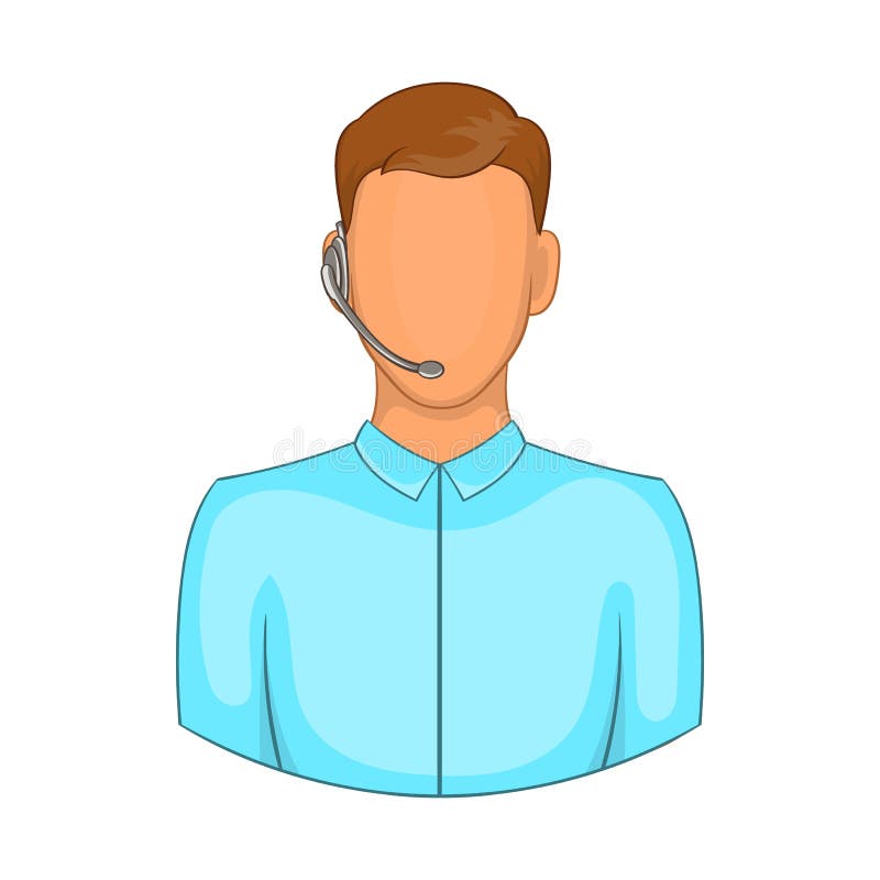 Operator with Headset Vector Illustration Stock Vector - Illustration ...