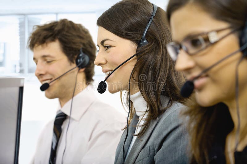 Customer Service stock photo. Image of friendly, blue - 4033762
