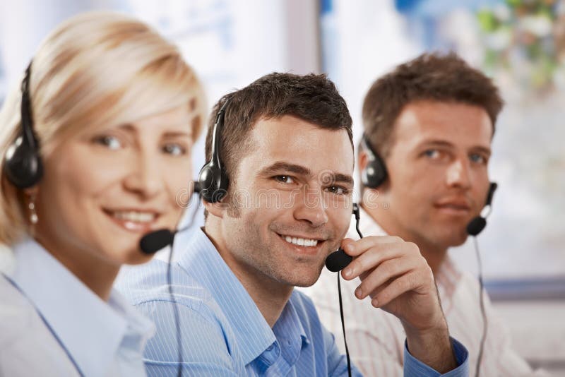 Portrait of Customer Service Operator Stock Image - Image of bright ...