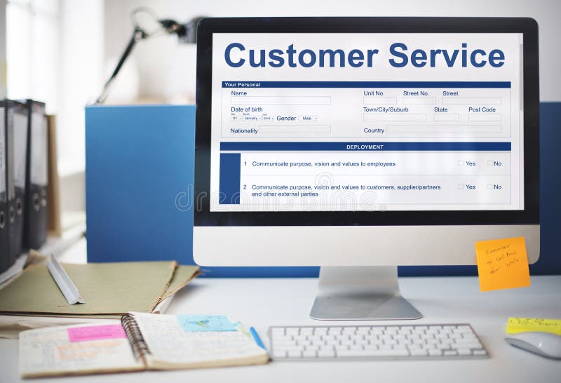 Customer Service Performance Data Application Form Concept Stock Image ...