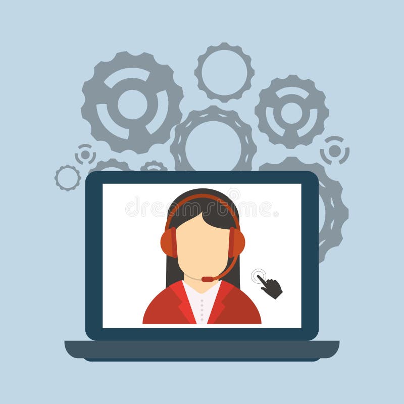 Customer Service Related Icons Image Stock Illustration - Illustration ...