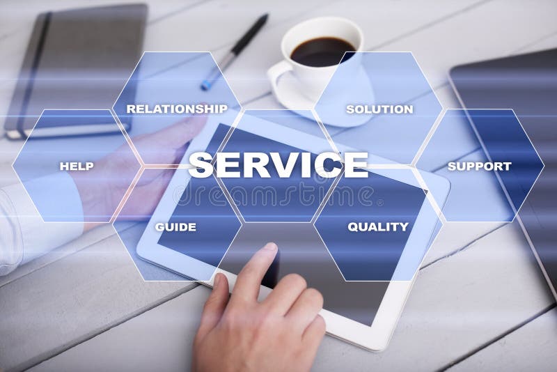 Customer Service and Relationship Concept. Business Concept. Stock ...