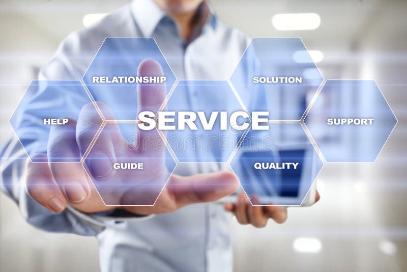 Customer Service and Relationship Concept. Business Concept. Stock ...