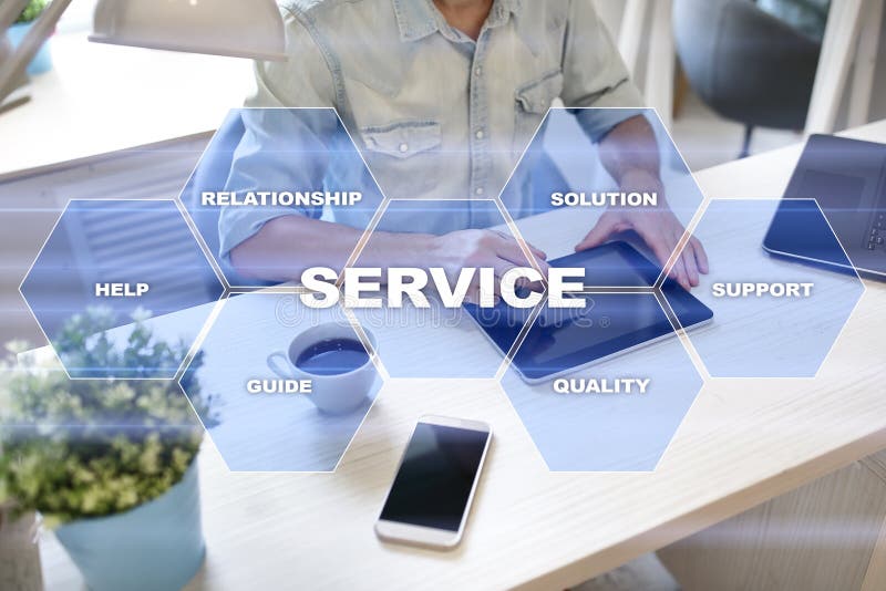 Customer Service and Relationship Concept. Business Concept. Stock ...