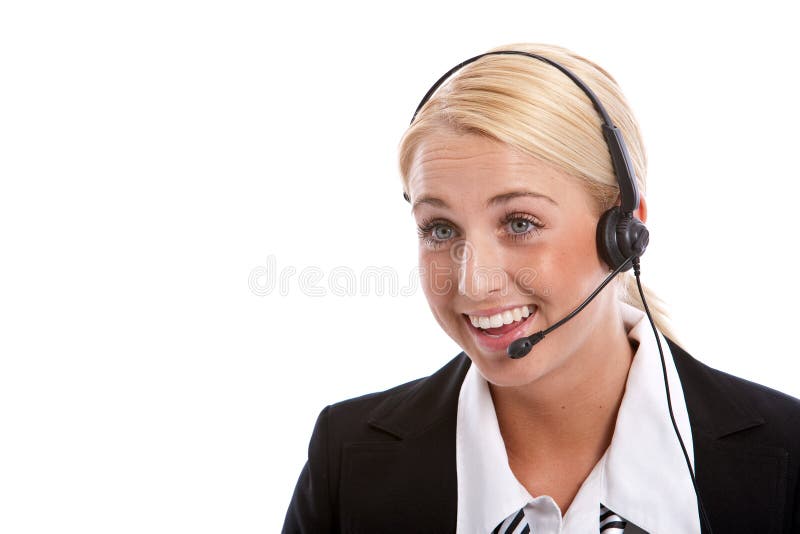 Customer service rep stock image. Image of white, friendly - 10222165