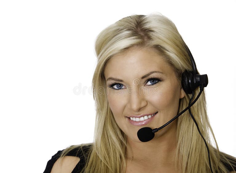Customer service rep stock image. Image of girl, center - 13772083