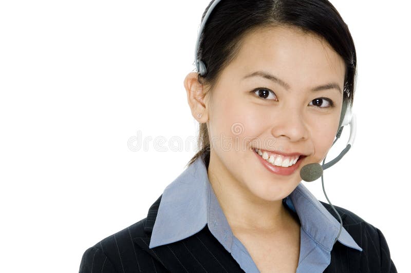 Smiling Customer Service Rep Stock Image - Image of customer, phone ...