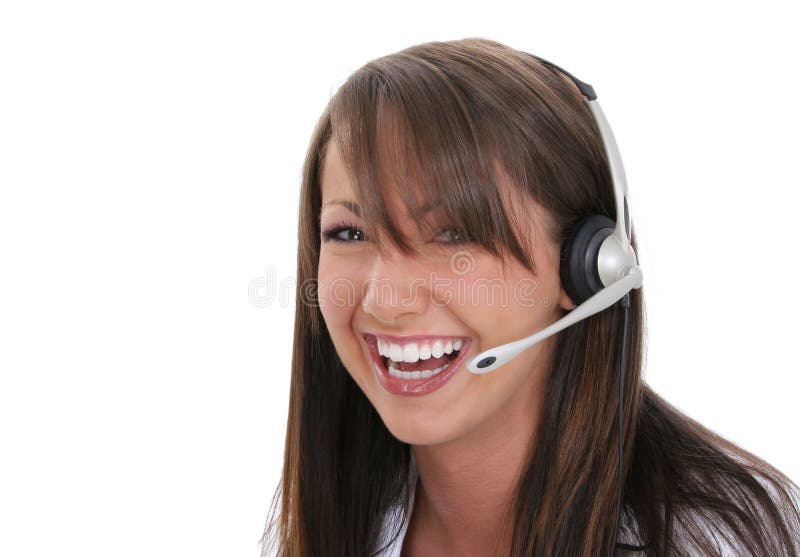Beautiful Customer Service Rep Stock Image - Image of headshot, female ...