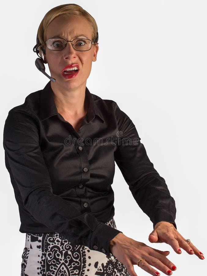 Customer Service Rep Frustrated on Phone Stock Photo - Image of hands ...