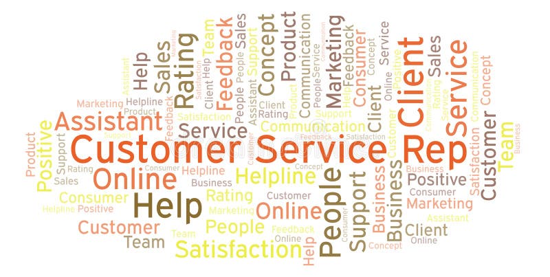 Customer Service Rep Word Cloud. Stock Illustration - Illustration of ...