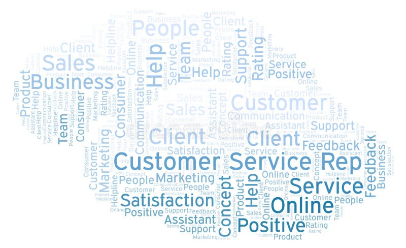 Customer Service Rep Word Cloud. Stock Illustration - Illustration of ...