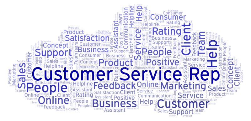 Customer Service Rep Word Cloud. Stock Illustration - Illustration of ...