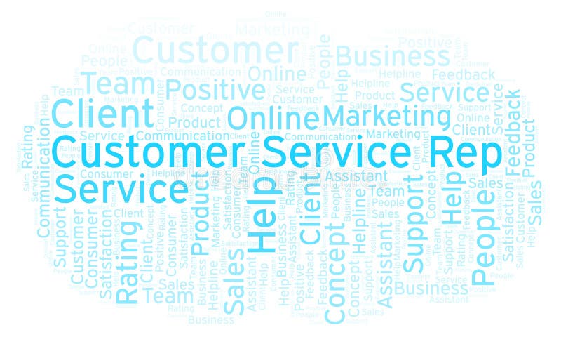 Customer Service Rep Word Cloud. Stock Illustration - Illustration of ...