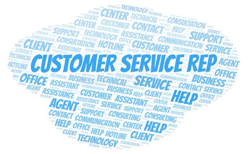 Customer Service Rep Word Cloud. Stock Illustration - Illustration of ...