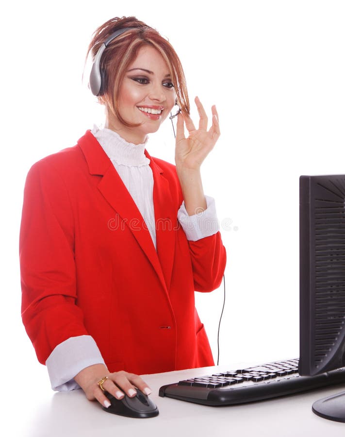 Customer Service Representative Stock Photo - Image of person, camera ...