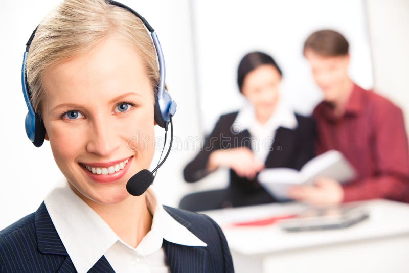 Customer Service Representative Stock Photo - Image of conversation ...