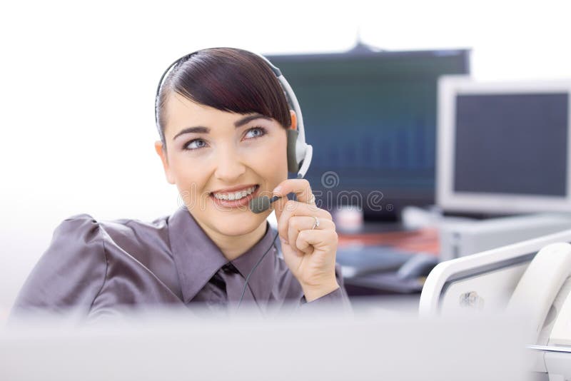 Customer Service Representative Stock Photo - Image of close ...