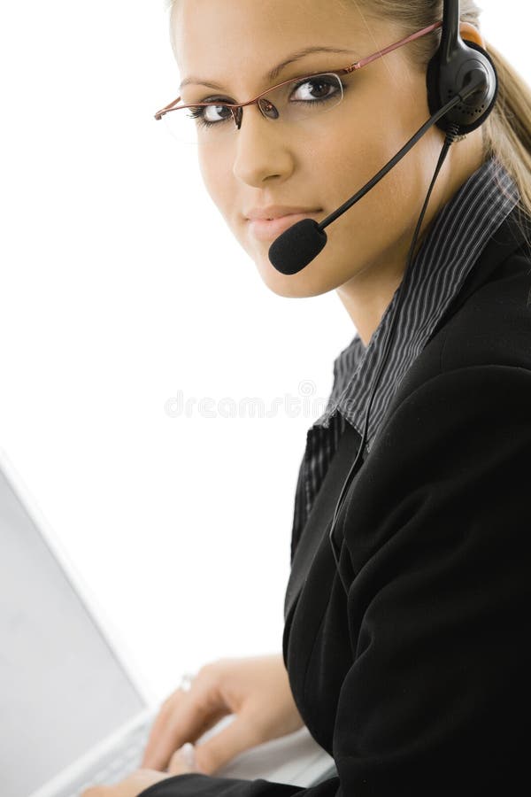 Busy telephone operator stock photo. Image of communication - 4338800