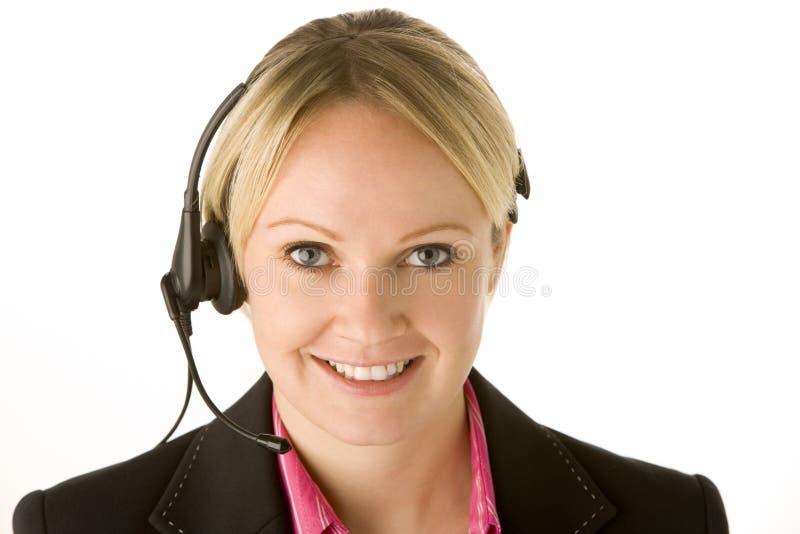 Customer Service Representative with Headset Stock Photo - Image of ...